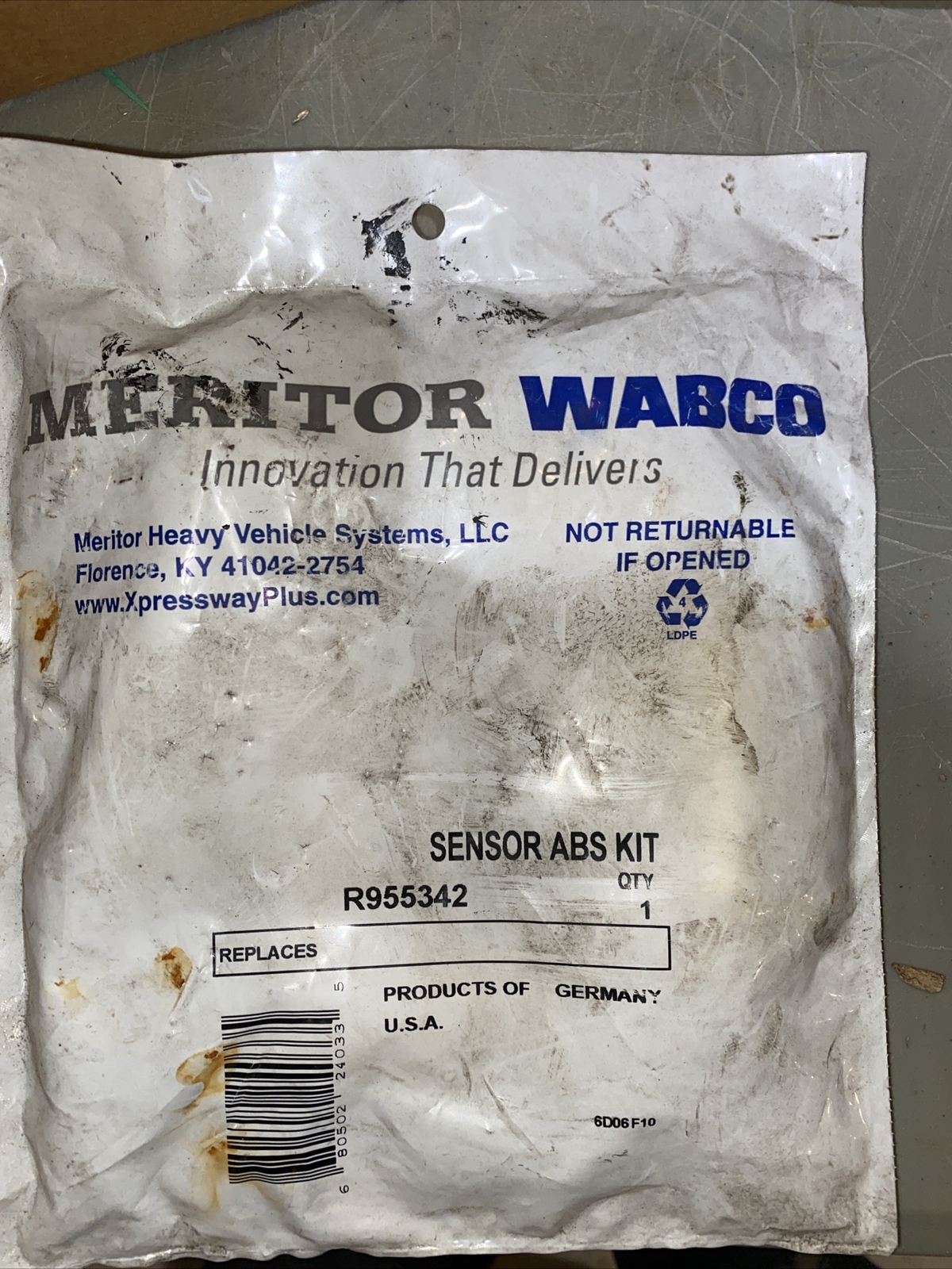 WABCO R955335 Sensor ABS Kit in Factory Bag for sale online | eBay