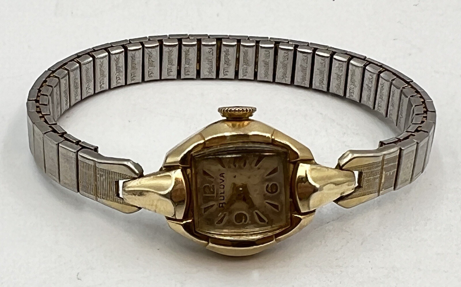 Vintage Bulova L5 Watch Women Gold Tone 17 Jewels Stretch Manual Wind ...