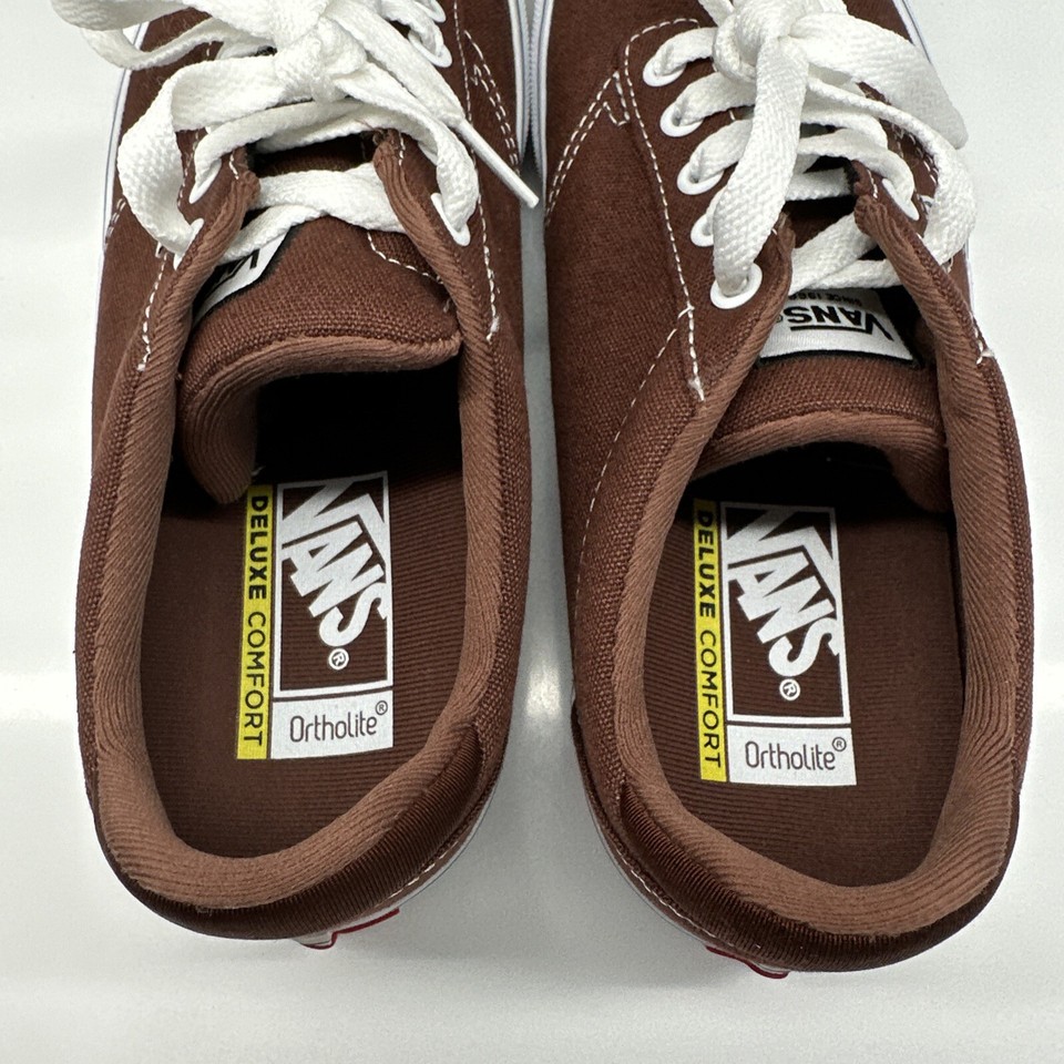 VANS Mens Atwood Deluxe Canvas Root beer Brown Sneakers Size 8.5 NEW W ...
