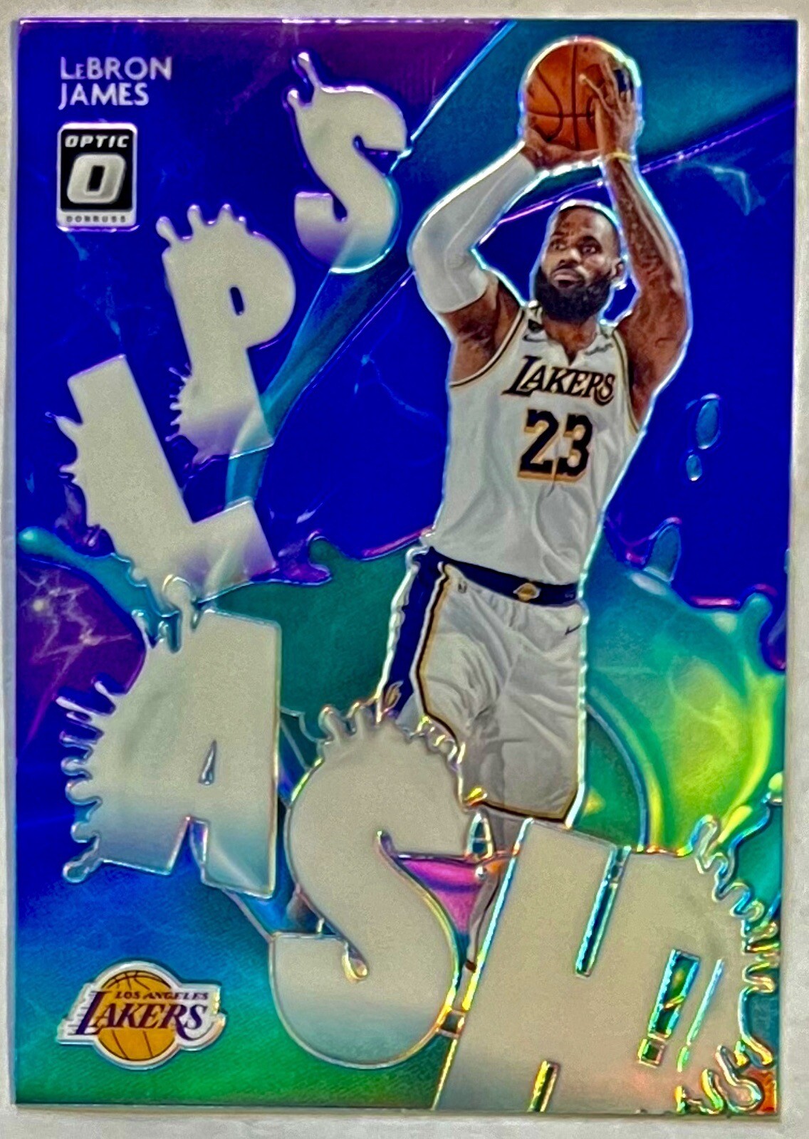 LeBRON JAMES 2020-21 Panini Donruss Optic SPLASH! Holo Purple Prizm #13 ...
