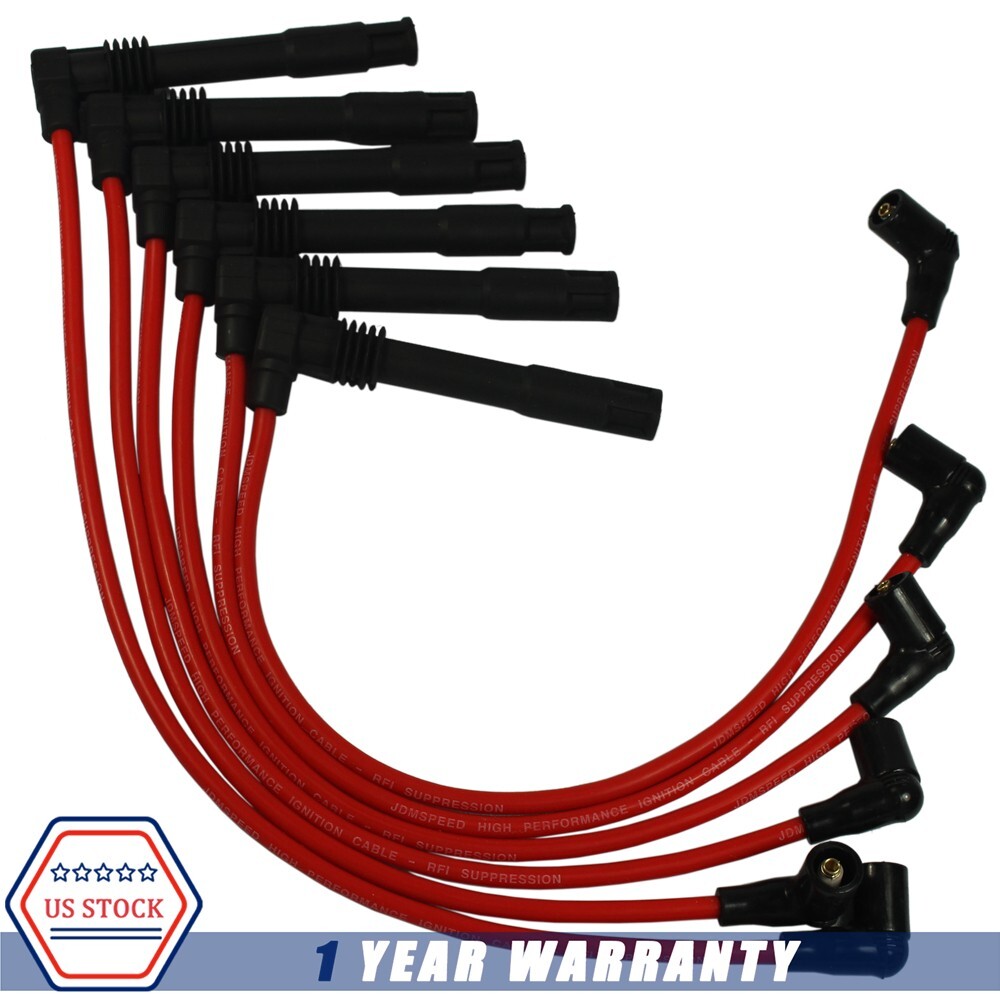 671-6165 Red Spark Plug Wire Set For 2.8L Volkswagen Passat Audi A4 A6 ...