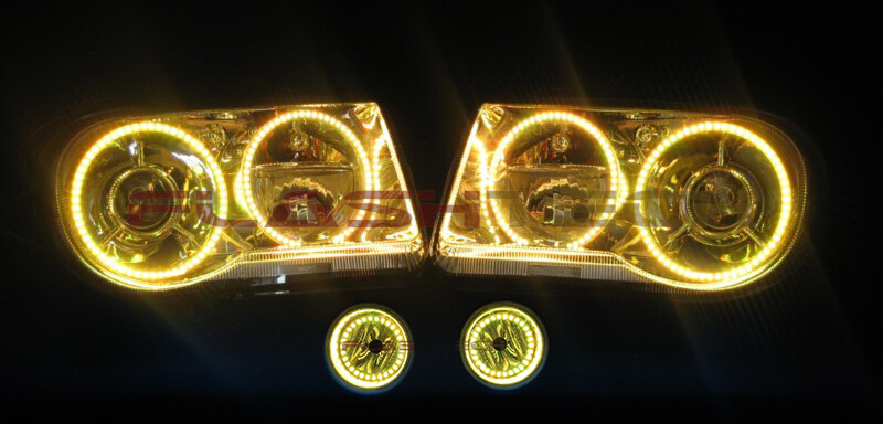 RGB Color Changing LED Halo kit for 05-10 Chrysler 300C Headlight & Fog ...