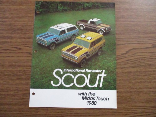 1980 MIDAS TOUCH IH SCOUT TRAVELER..SCOUT II..TERRA PICK-UP BOCHURE ...