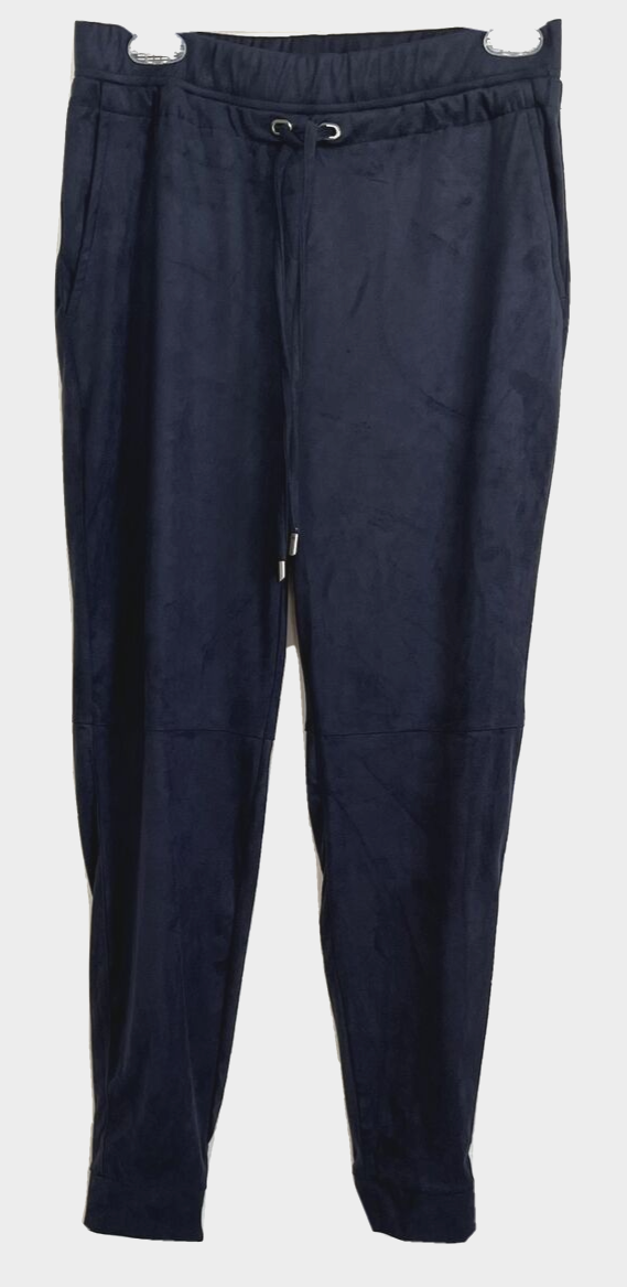 GRAVER Susan Graver Faux Suede Jogger Pant XS Blue Pull On A387865 ...