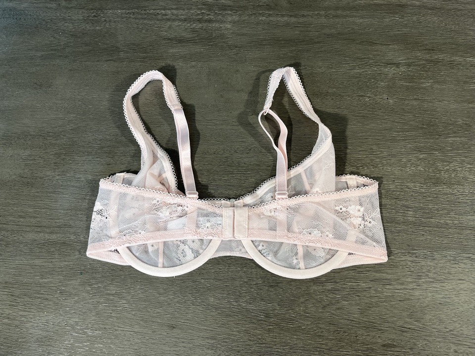 Adore Me Unlined Balconette Bra Sheer Pink 36D NWOT | eBay