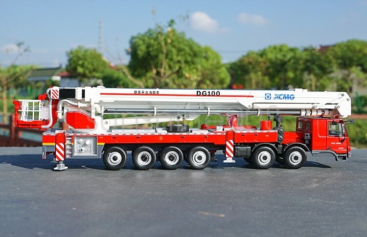 1:50 Scale XCMG DG100 Aerial Platform Fire Truck Recue Vehicle Diecast ...