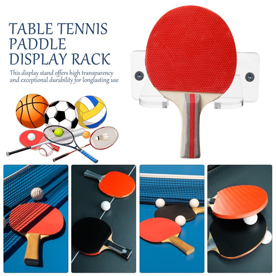 2pcs Ping Pong Paddle Holder, Wall Mounted Table Tennis Racket Holder ...