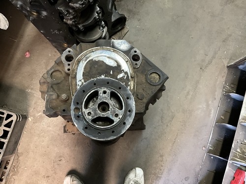 Used 350 Chevy 4 Bolt Main Short Block. Standard Bore Needs Rebuilding ...