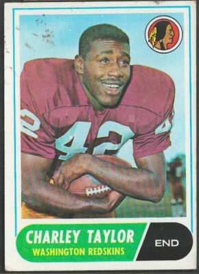 1968 TOPPS FOOTBALL CARD #192 CHARLEY TAYLOR ROOKIE WASHINGTON REDSKINS ...