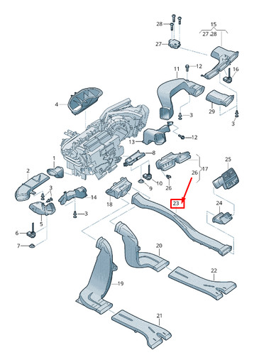NEW AUDI A4 B9 CENTER INSTRUMENT PANEL AIR GUIDE CHANNEL 8W0857039B | eBay