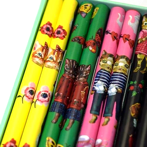 Anthropologie Natalie Lete Fancy Fauna 10 Graphite Pencils NIB NEW | eBay