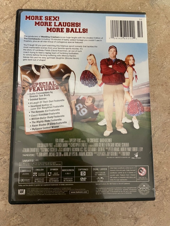 Pre owned The Comebacks (DVD, 2008, Unrated) | eBay