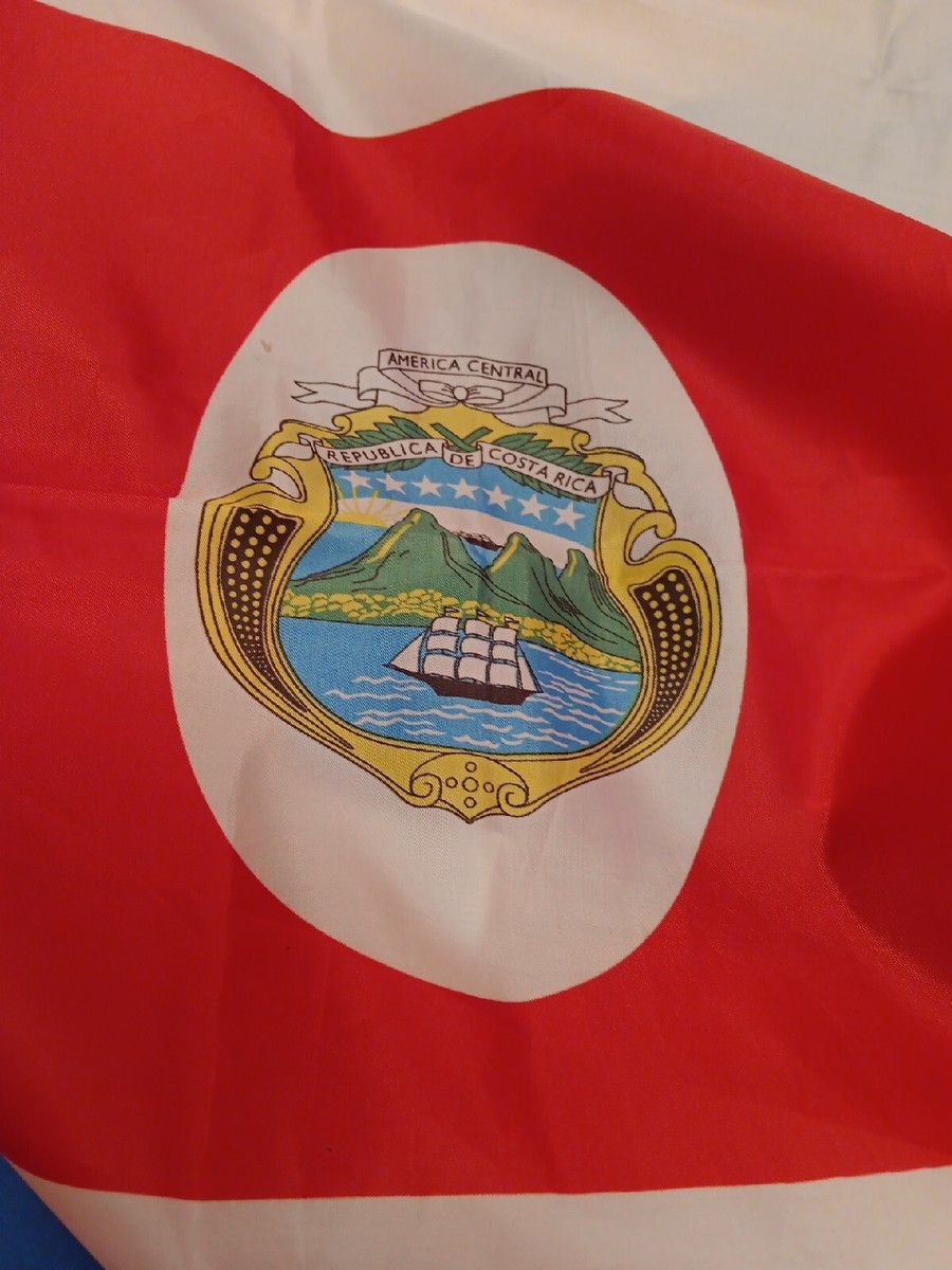 Costa Rica Flag Logo Vlag Van Costa Rica Afbeelding Royalty Free Stock