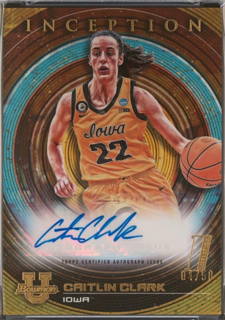 2022-23 Bowman Inception University - Autographs Caitlin Clark #BIA-CC ...