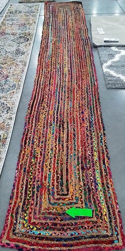 RED MULTI 2'-3" x 14'-0" Broken Thread Rug, Reduced Price 1172768096 ...