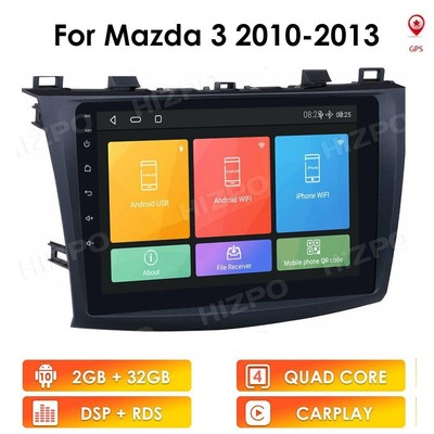 Android 32G Car CarPlay Radio For Mazda 3 2010-13 GPS Navigation Stereo ...
