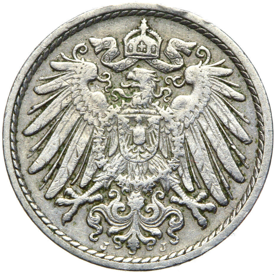 German Empire - Empire - Wilhelm II - Coin - 5 Pfennig 1900 J | eBay