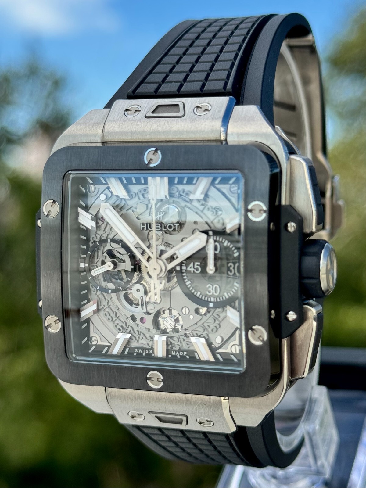 Hublot 42mm Square Bang Titanium & Ceramic - Full Set | eBay