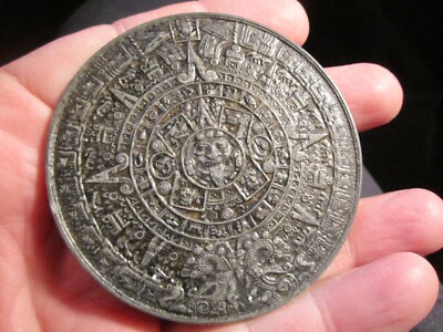 VINTAGE AZTEC SUN DIAL DECORATIVE MEDALION 3" IN DIAMETER- TK-4 | eBay