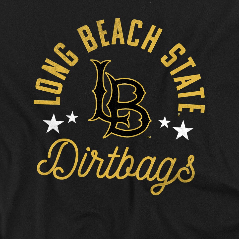 California State University Long Beach Adult T-Shirt Dirtbags, Black, S ...