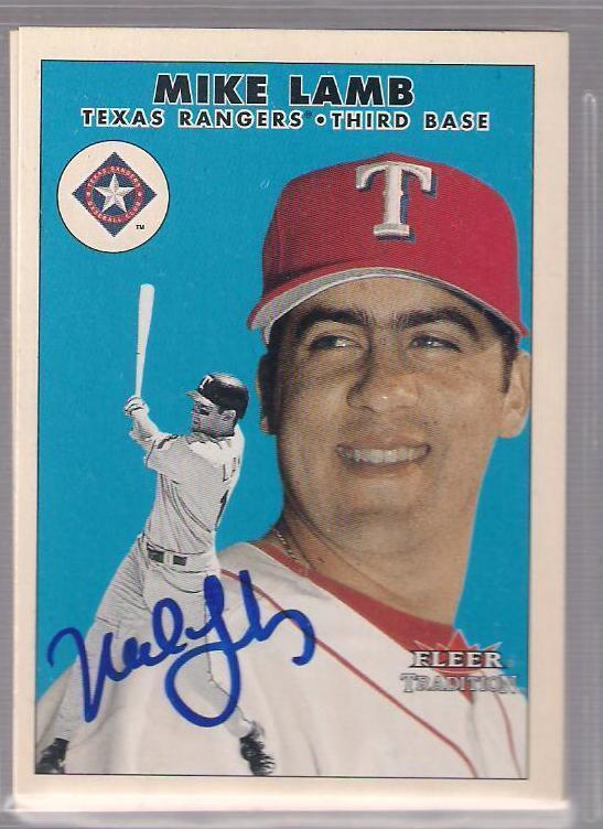 Texas Rangers MIKE LAMB autographed 2000 Fleer Tradition | eBay