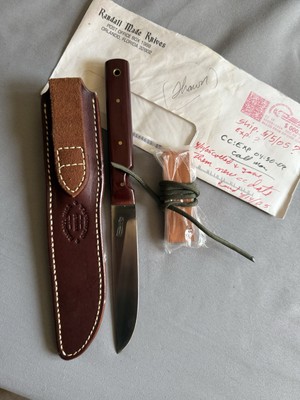 Randall Model 10-5 Salt Fisherman Knife Stainless, Red Micarta - Never ...