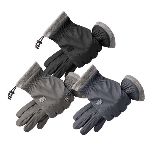Fleece Cold-proof Gloves Windproof Touch Screen 5Fingers Cycling Cotton ...