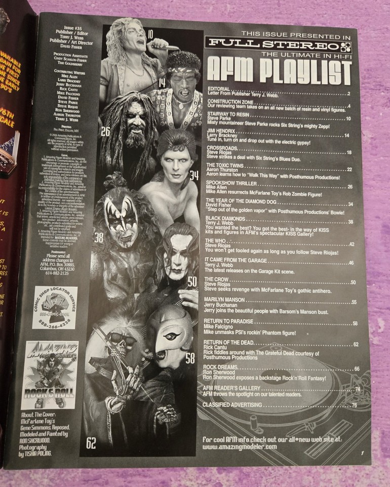 Amazing Figure Modeler Magazine Issue 35 KISS Gene Simmons Rock & Roll ...