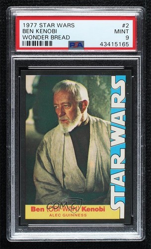 1977 Star Wars Food Issue Obi-Wan Kenobi Alec Guinness #2 PSA 9 MINT ...