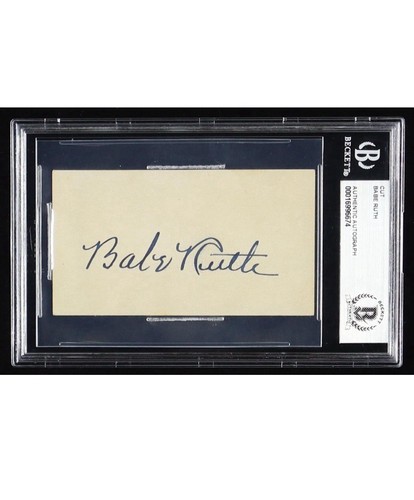 BABE RUTH SIGNATURE AUTOGRAPH BECKETT & JSA CERTIFIED AUTHENTIC | eBay