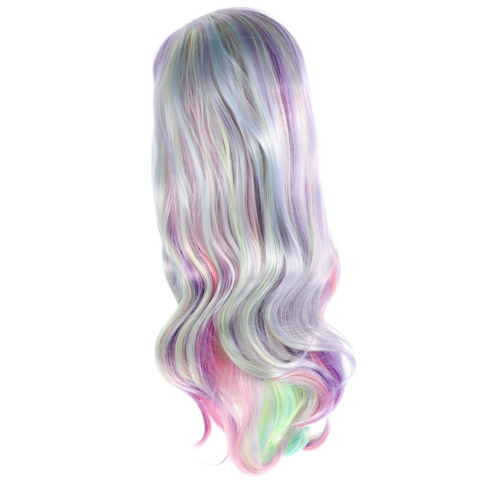 Halloween Wig Long Wave Curly Hair Makeup Prop for Festival Ball Party ...