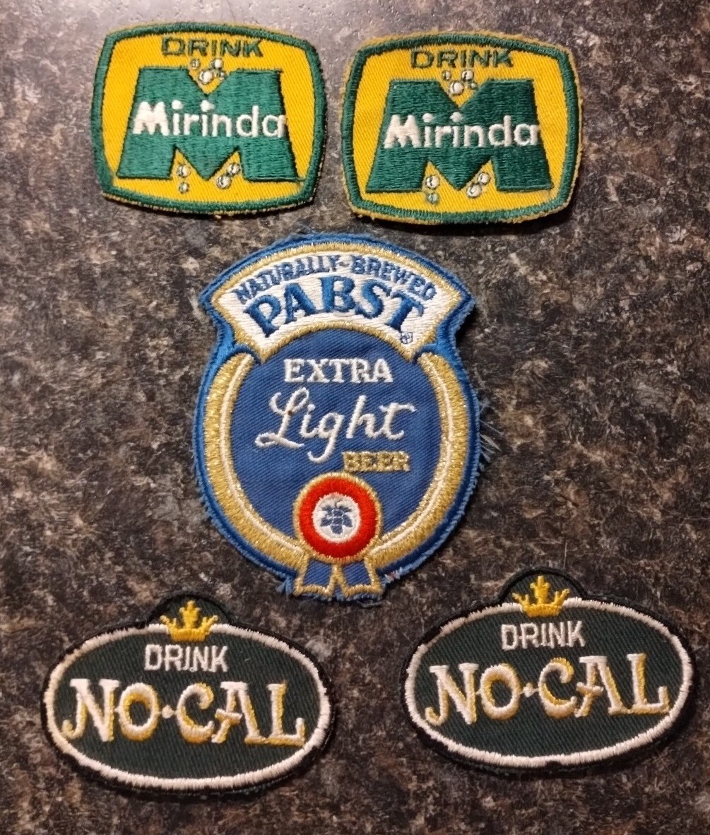 Vintage Miranda & No-Cal Soda & Pabst Extra Light Beer Patches | eBay