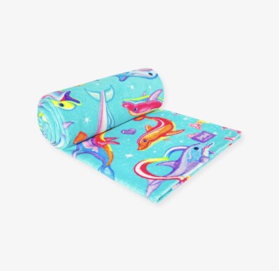 Posh Peanut x Lisa Frank 🐬 🌈 DANCING DOLPHINS Beach Bath Towel NWT | eBay