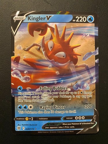 POKEMON TCG KINGLER V 28/172 BRILLIANT STARS ULTRA RARE!! | eBay