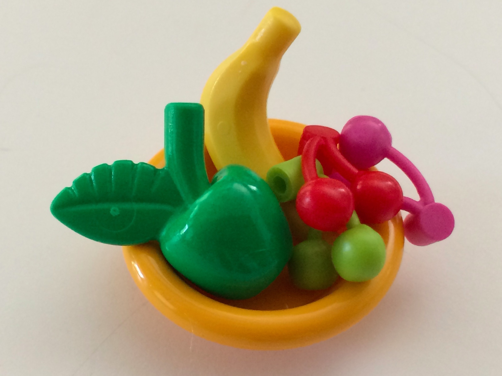 NEW* Lego Minifig Food LIGHT ORANGE FRUIT BOWL FRUIT PLATE Banana Apple ...