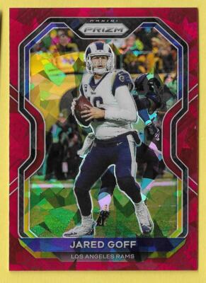 2020 Prizm Red Cracked Ice Jared Goff Rams | eBay
