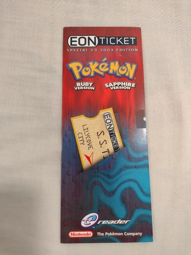 Eon Ticket Special E3 2003 Edition Sealed Pokemon Ruby & Sapphire E ...