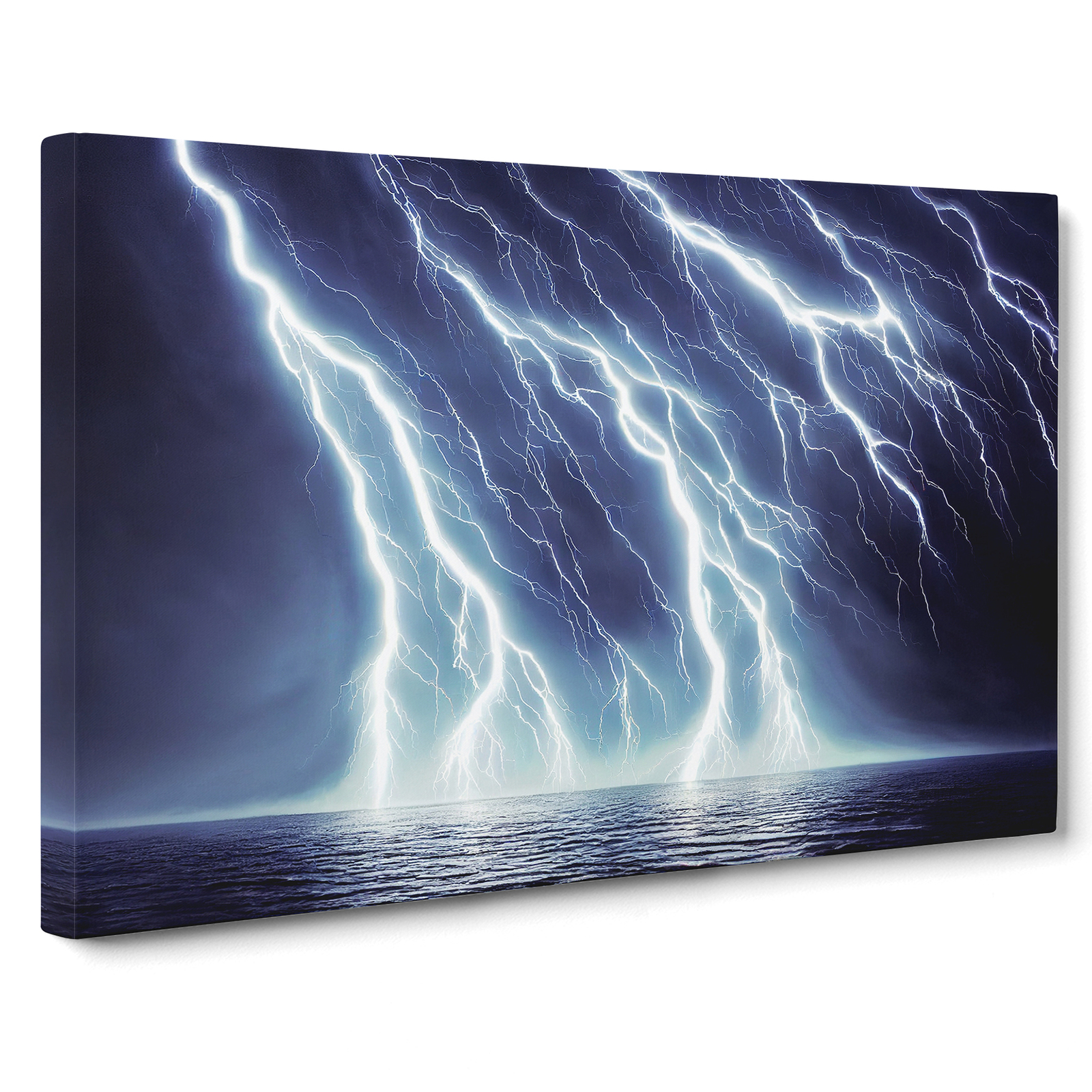 Fancy Lightning Bolt Canvas Wall Art Print Framed Picture Home Decor ...