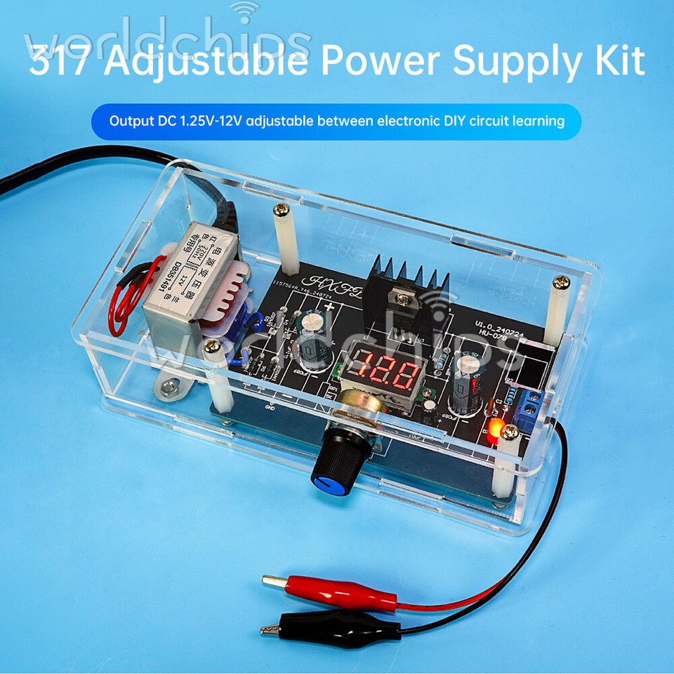 LM317 Adjustable Power Supply Module DIY Electronic Kit DC Voltage ...