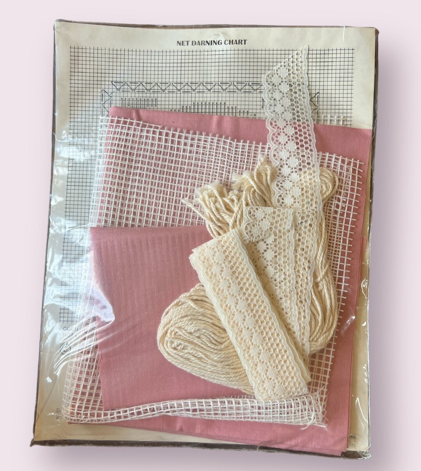 Pillow Kit Net Darning Butterfly #2526B Open Missing Needle | eBay
