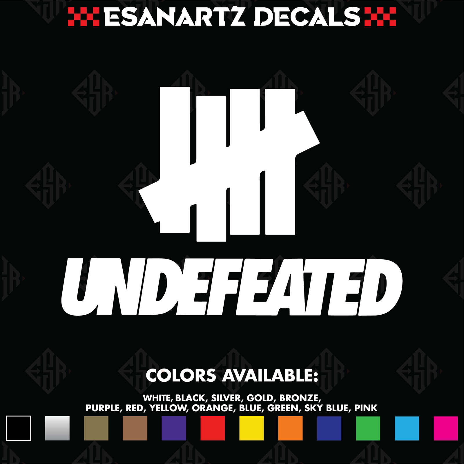 Undefeated Logo Vinyl Decal Laptop Tumbler Car | eBay