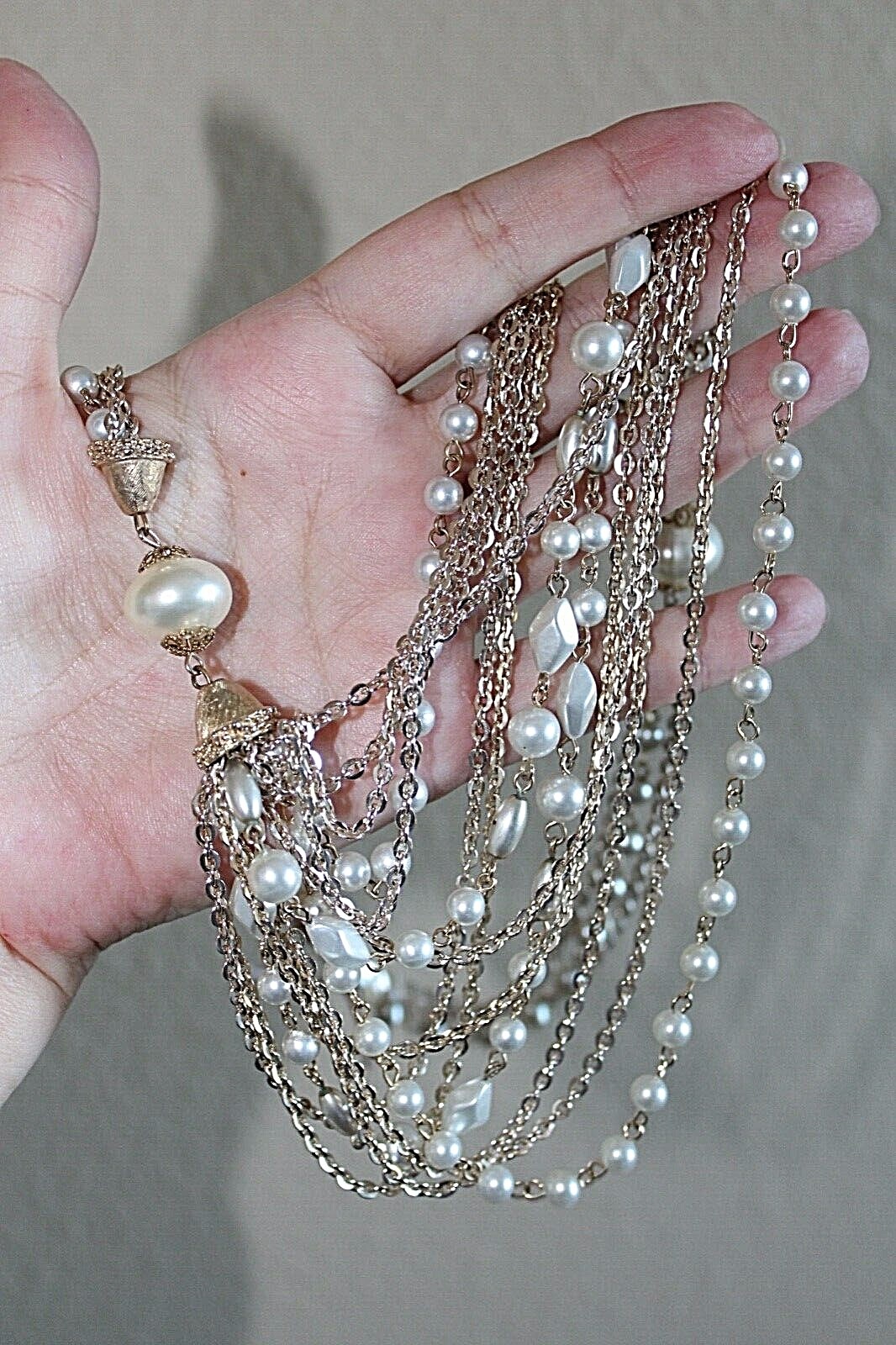 Vintage Art Deco Flapper Retro Designer Pearls Chains… - Gem