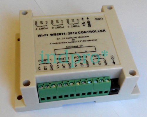 WiFi 5V-24V WS2811 / 2812 Controller, up to 1190 pixels | eBay