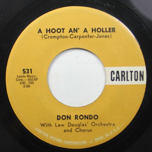 50S 60S 45 Don Rondo With Lew Douglas' Orchestra And Chorus - A Hoot An ...