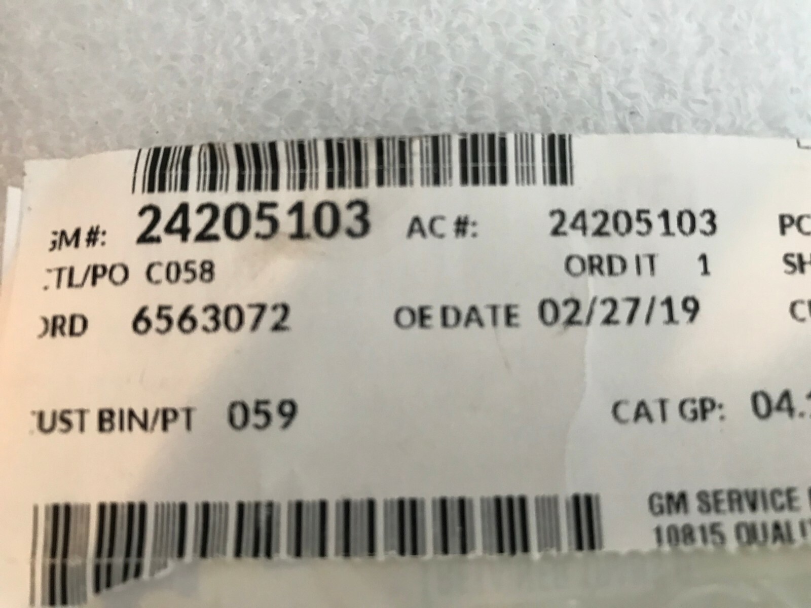 AC Delco / GM # 24205103 Automatic Transmission Oil Cooler End Fitting ...