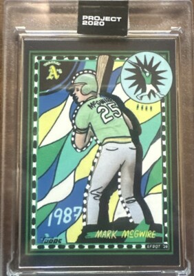 Topps Project 2020 Mark McGwire 1987 Topps by EFDOT #17 Artist Proof 6/ ...