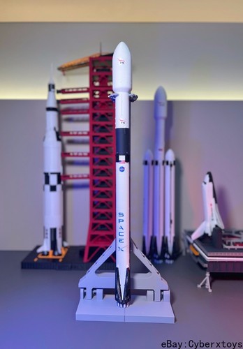 1:144 NASA SpaceX Falcon 9 F9 Strong back Rocket Model Set Foldable Leg ...