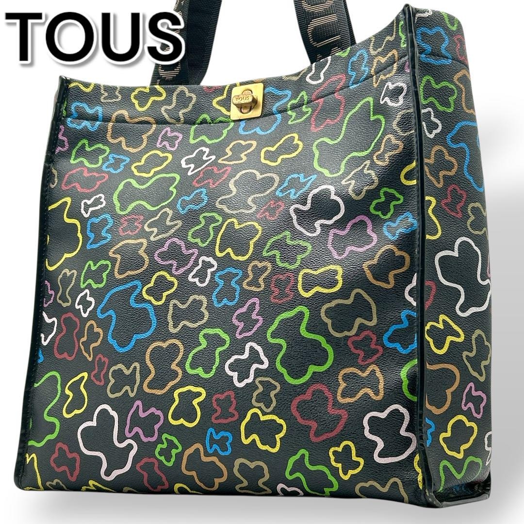 Tous Tote Bag PVC A4 Size AllOver Pattern With Storag… - Gem