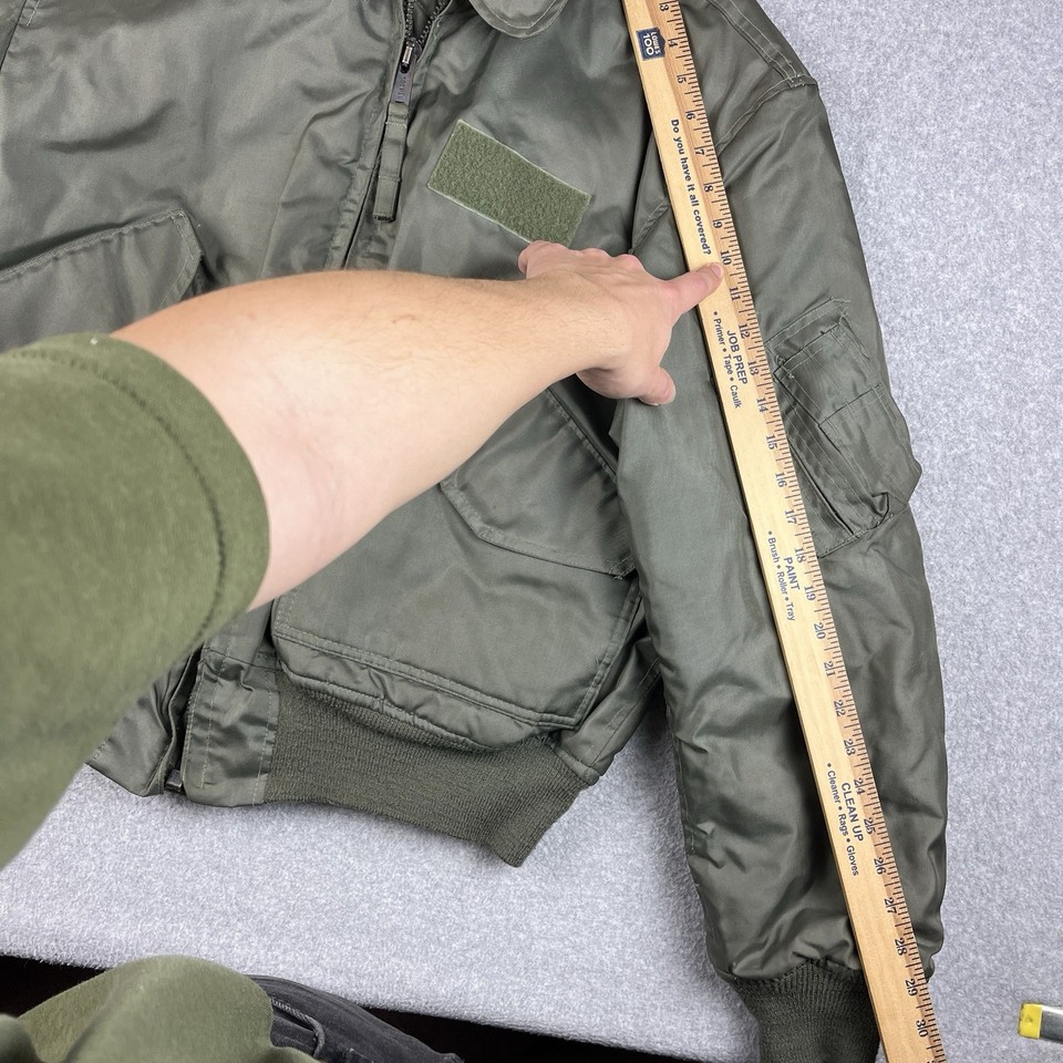 Vintage USAF Flyers Jacket Mens Large CWU 45P Flight Air Force Scovill ...