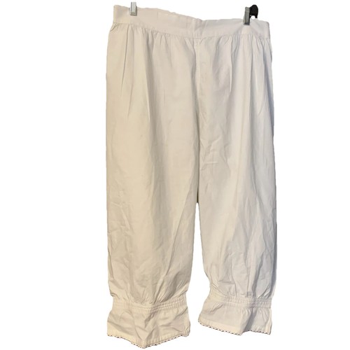 Antique Bloomers 34” Victorian Edwardian White Cotton Open Back French ...